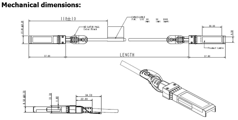 S25G-SP28-DAC - 25G SFP28 Direct Attach Passive Cable - OPTOKON, a.s.- Technology leadership